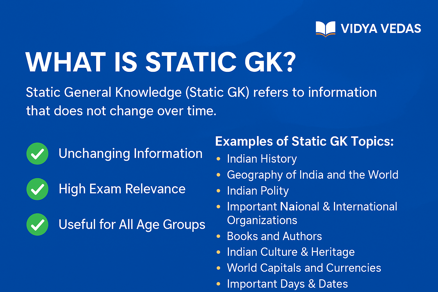Static GK - Vidya Vedas